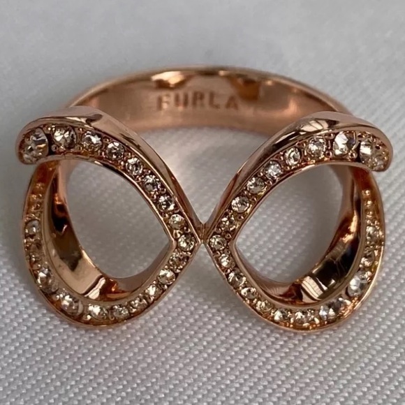Furla | Jewelry | Furla Ring Rose Gold Plated Plated With Swarovski ...